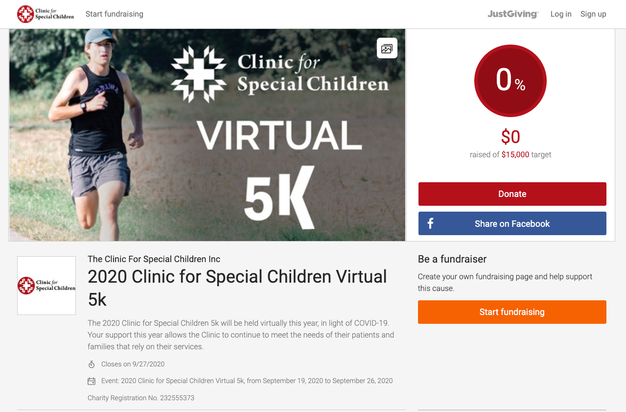 Register today! 2020 Clinic for Special Children Virtual 5k - Clinic ...