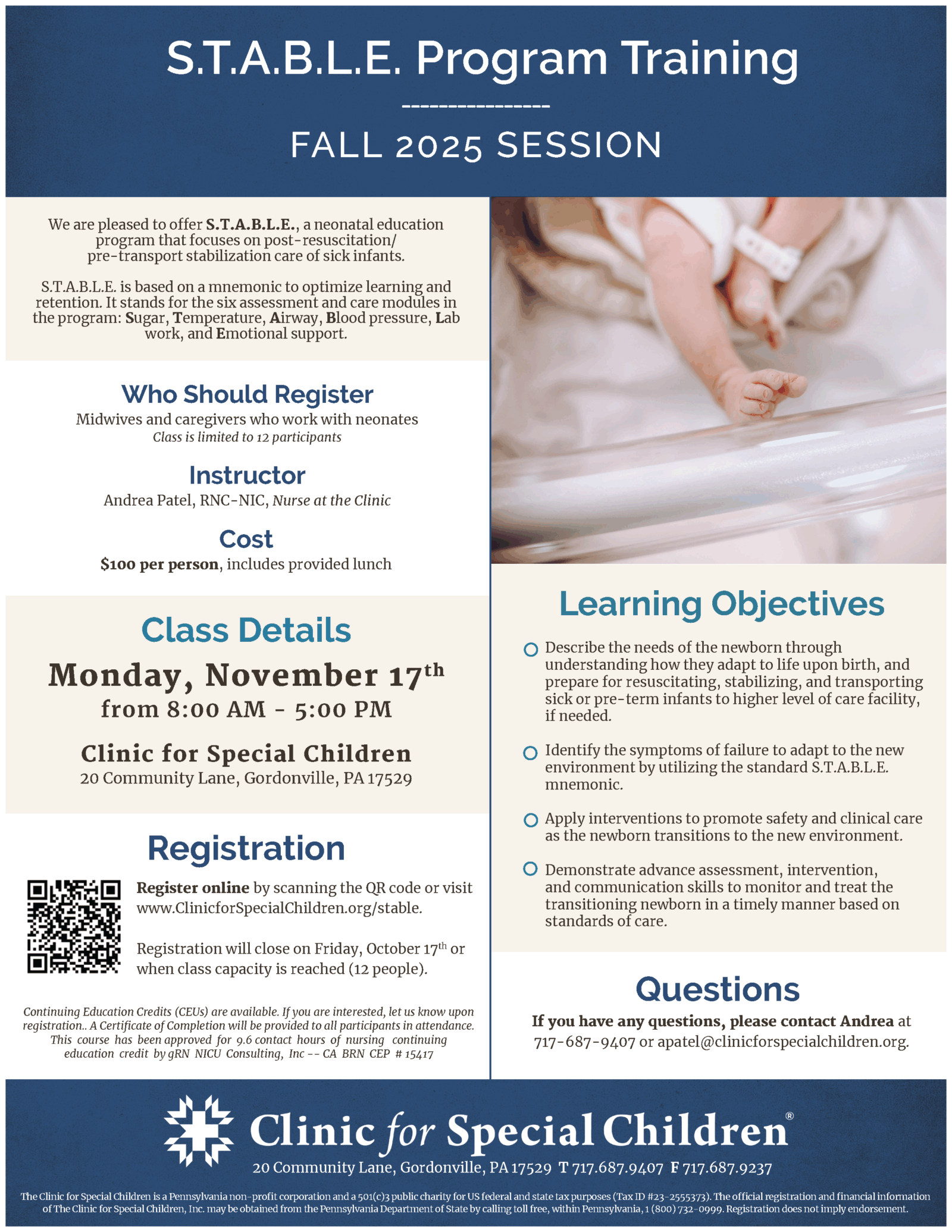 2025 Fall STABLE Program Training Class | Registration Open! - Clinic ...